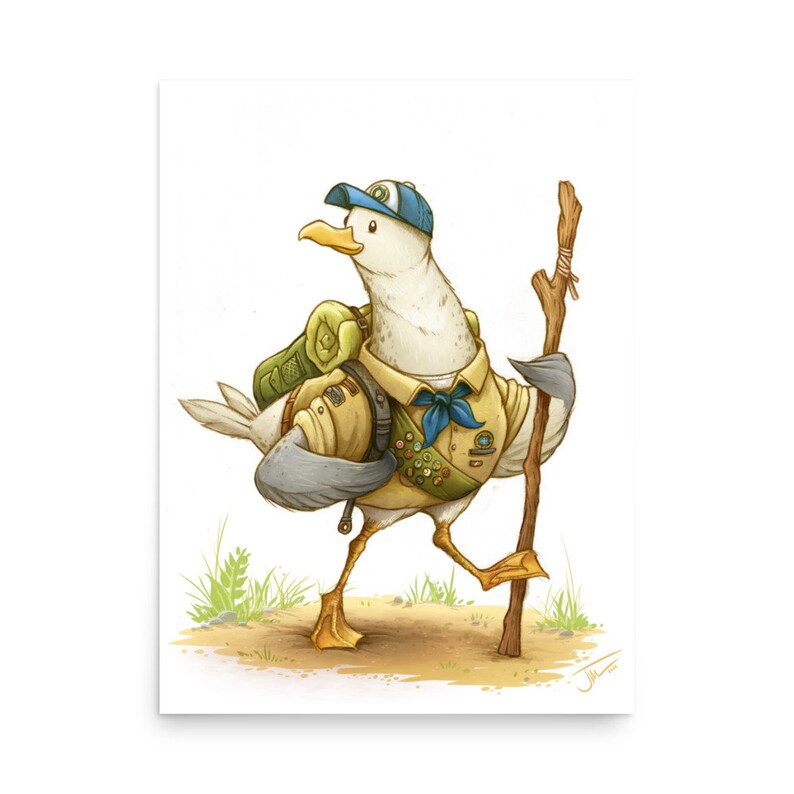 Seagull Scout - Illustrated Poster Print - Etsy