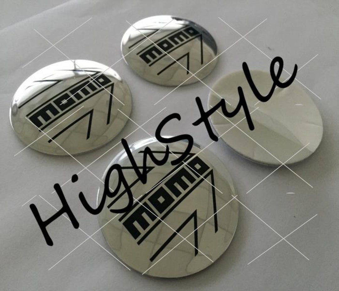 Metal Stickers Car Wheel Center Caps Stickers Set of 4 Fit MOMO 3 1mm ...