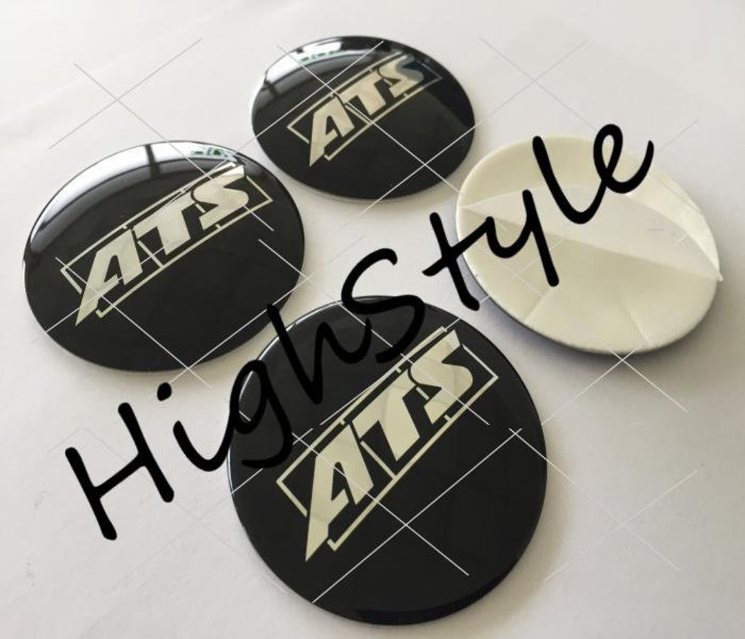 Metal Stickers Car Wheel Center Caps Stickers Set of 4 Fit ATS 1 4pcs ...