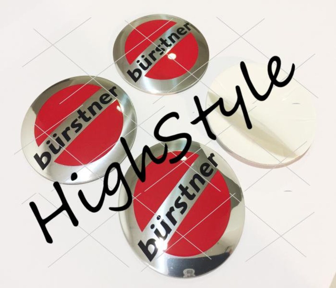 Metal Stickers Car Wheel Center Caps Stickers Set of 4 Fit BURSTNER 1 ...