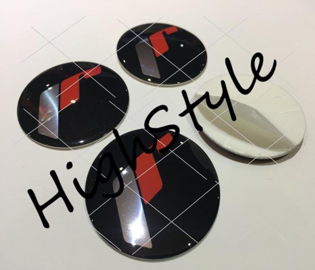 Metal Stickers Car Wheel Center Caps Stickers Set of 4 Fit JAPAN RACING ...