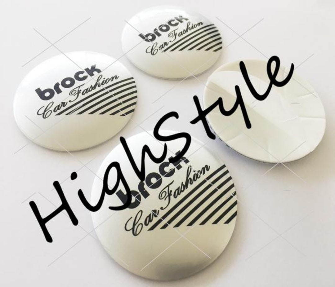 Metal Stickers Car Wheel Center Caps Stickers Set of 4 Fit BROCK 2 4pcs ...