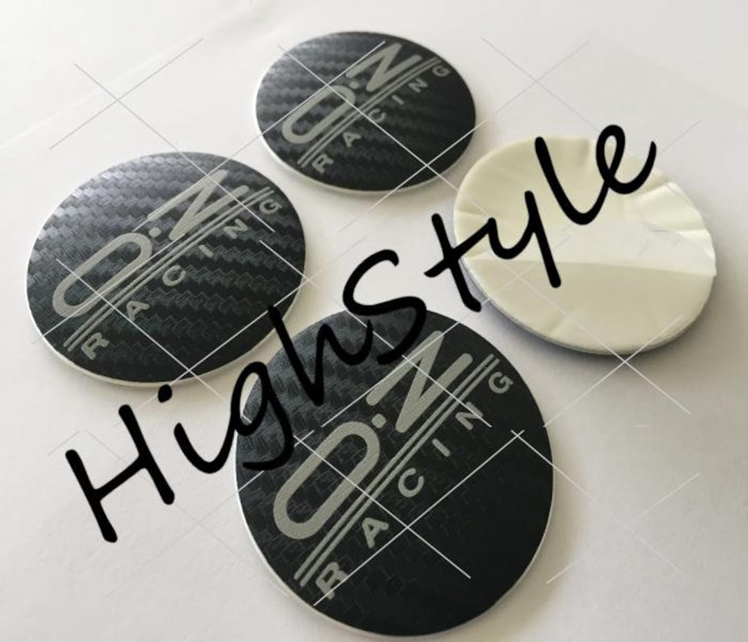 Metal Stickers Car Wheel Center Caps Stickers Set of 4 Fit OZ RACING 2 ...