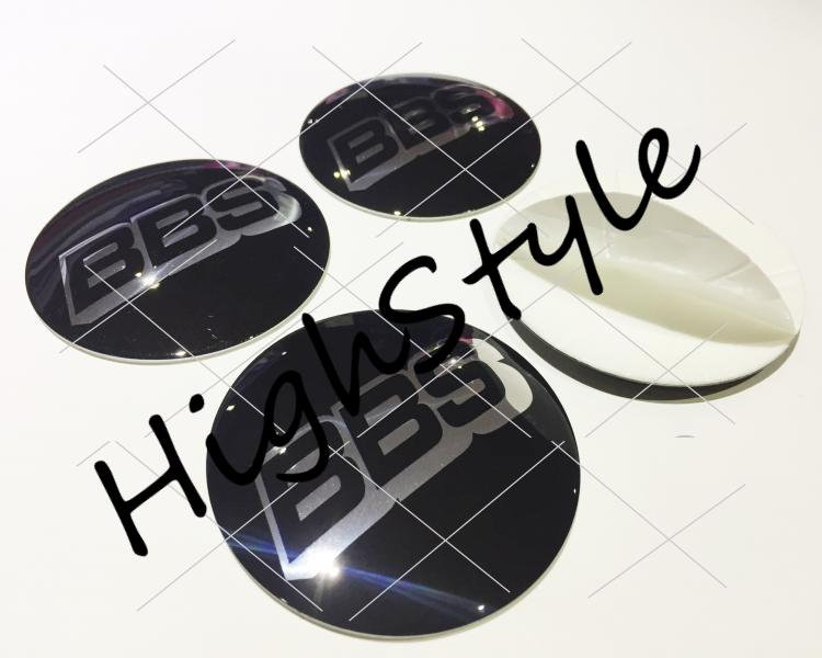 Metal Stickers Car Wheel Center Caps Stickers Set of 4 Fit BBS 5 1mm ...