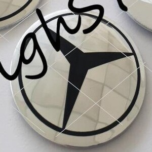 Metal Stickers Car Wheel Center Caps Stickers Set of 4 Fit MERCEDES 5 ...