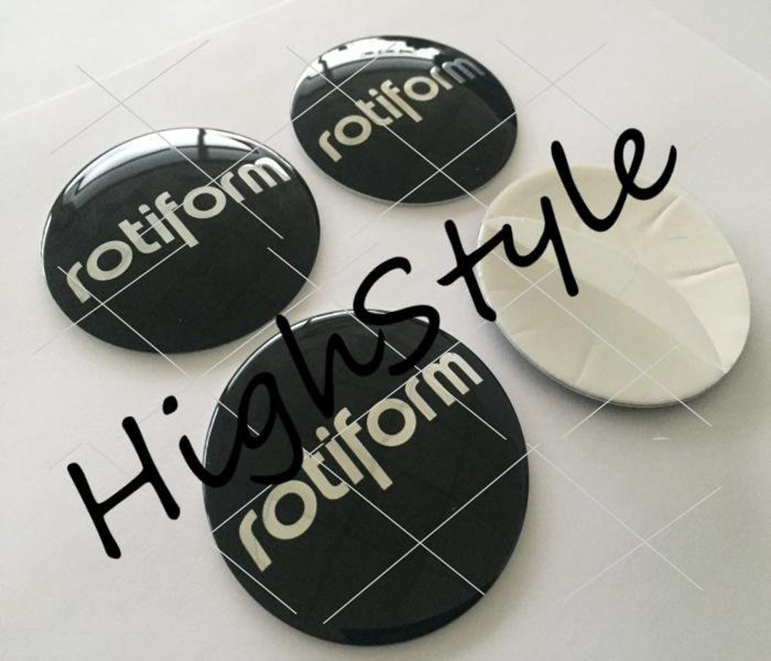 Metal Stickers Car Wheel Center Caps Stickers Set of 4 Fit ROTIFORM 5 ...