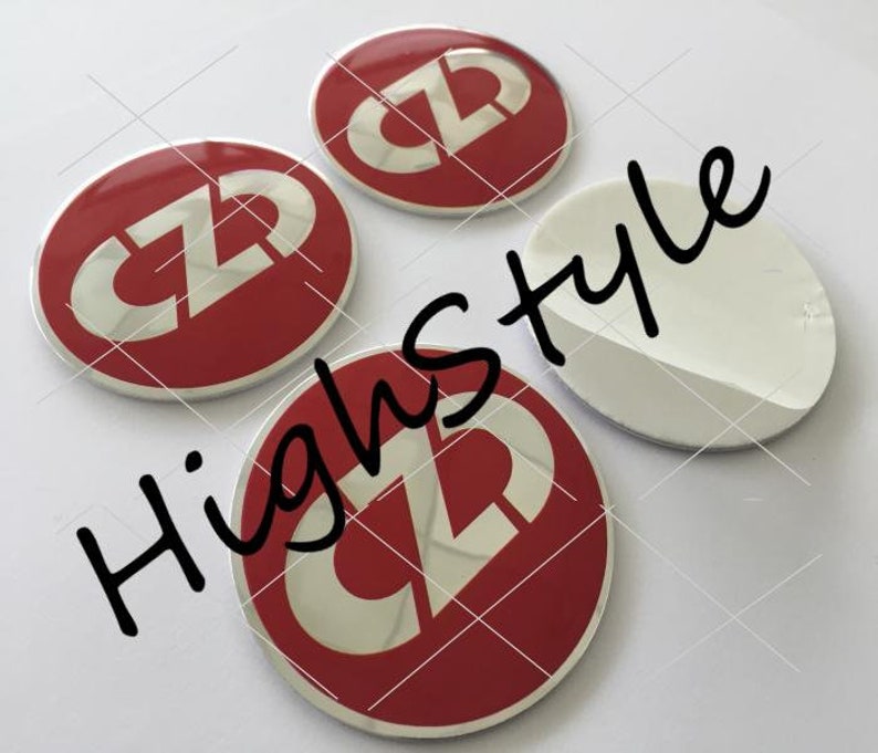 Metal Stickers Car Wheel Center Caps Stickers Set of 4 Fit OZ RACING ...