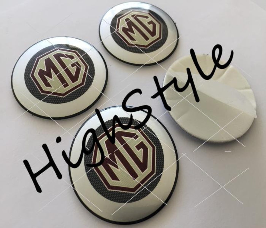 Metal Stickers Car Wheel Center Caps Stickers Set of 4 Fit MG 12 1mm ...