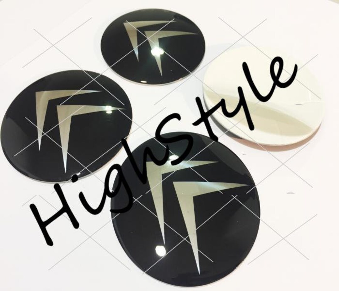 Metal Stickers Car Wheel Center Caps Stickers Set of 4 Fit CITROEN 5 ...