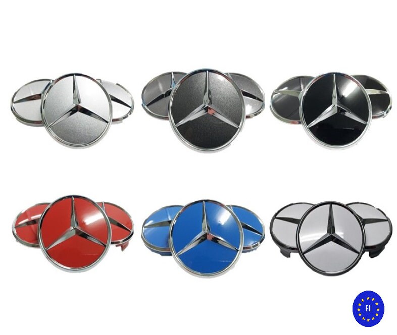 CUSTOM Wheels Center Caps Set MERCEDES 75mm FIT Original 4pcs ADN1 - Etsy