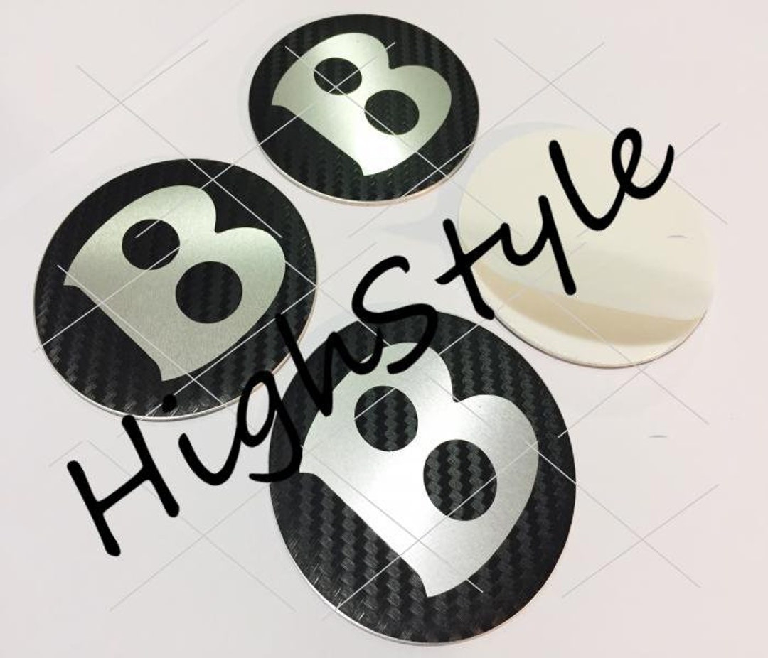 Metal Stickers Car Wheel Center Caps Stickers Set of 4 Fit BENTLEY 7 ...