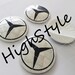 Metal Stickers Car Wheel Center Caps Stickers Set of 4 Fit MERCEDES 5 ...