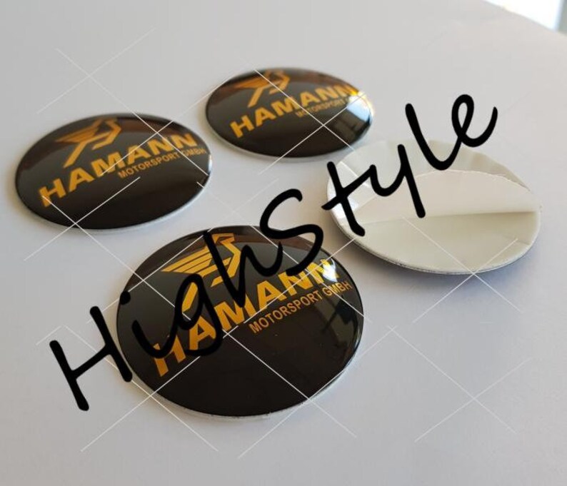 Metal Stickers Car Wheel Center Caps Stickers Set of 4 Fit HAMANN 3 ...