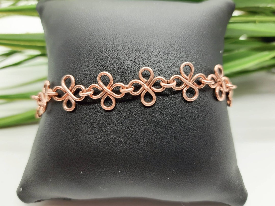 Dainty Copper Bracelet for Women, Celtic Chain Link Bracelet, Ladies ...