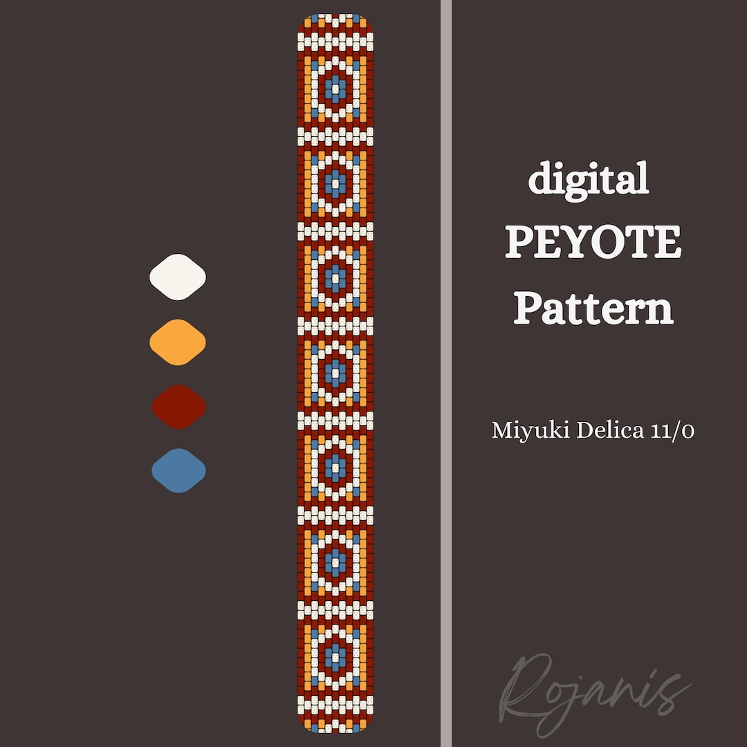 Granny Square Peyote Bracelet Pattern - Odd Count Bead Design PDF ...
