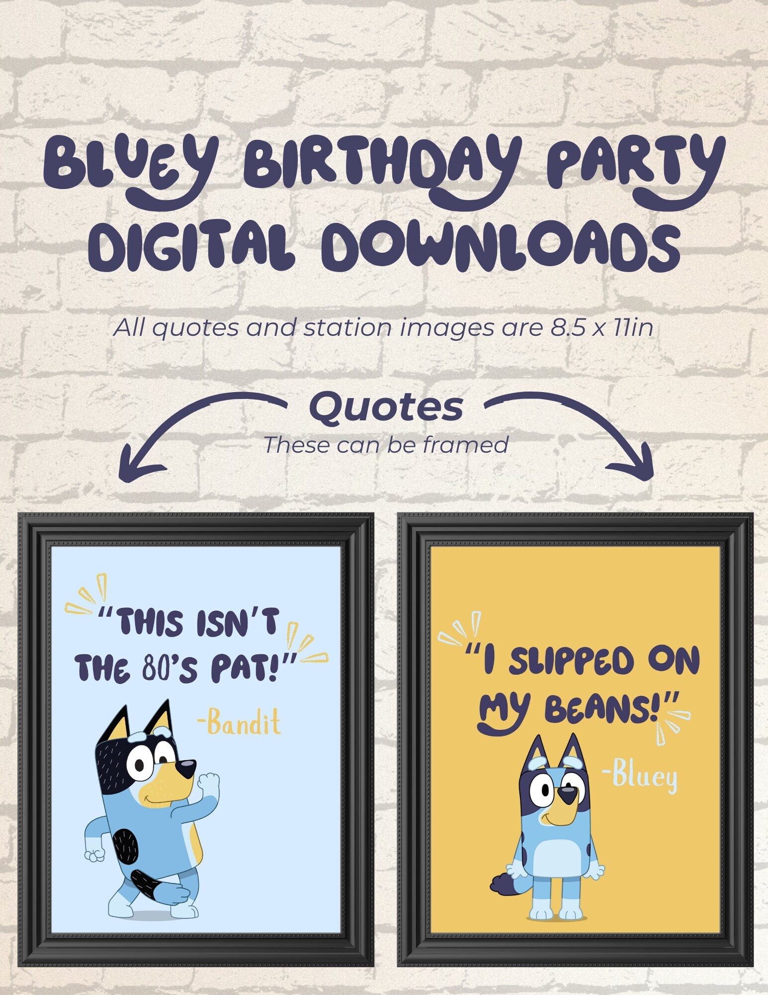 Bluey Birthday Party Quotes, Bluey Party Stations, Bluey Food Tents ...