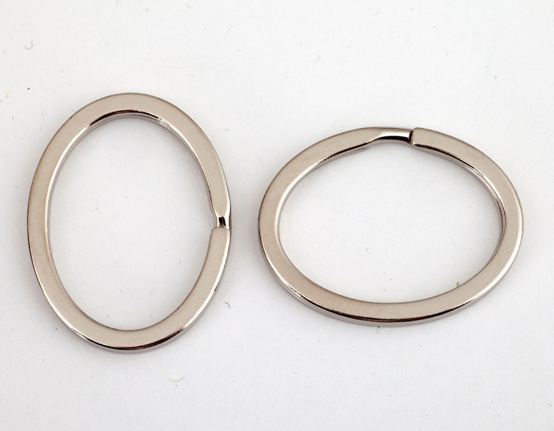 10 Key Rings OVAL Silver - Etsy