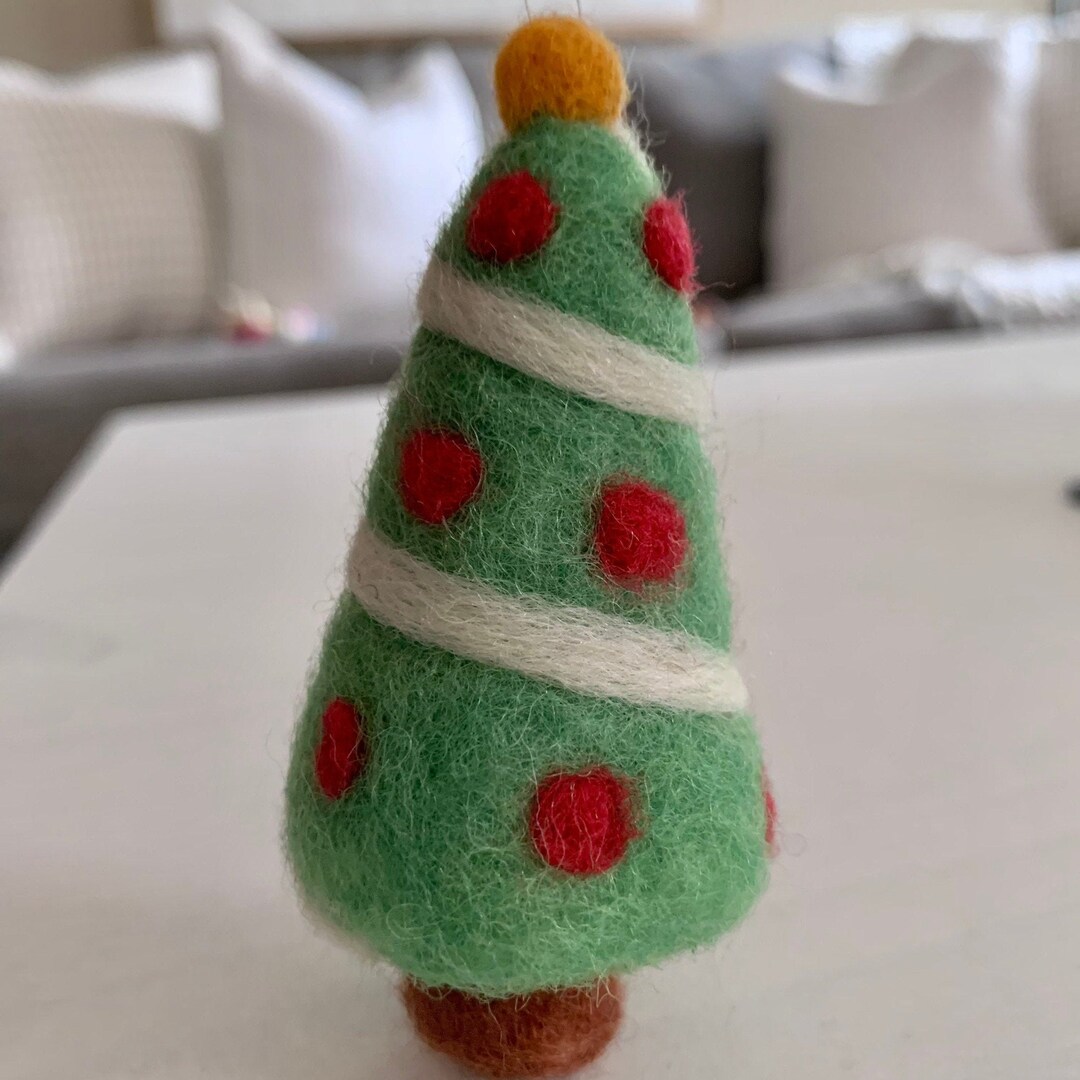 Needle Felted Christmas Tree Ornament - Etsy