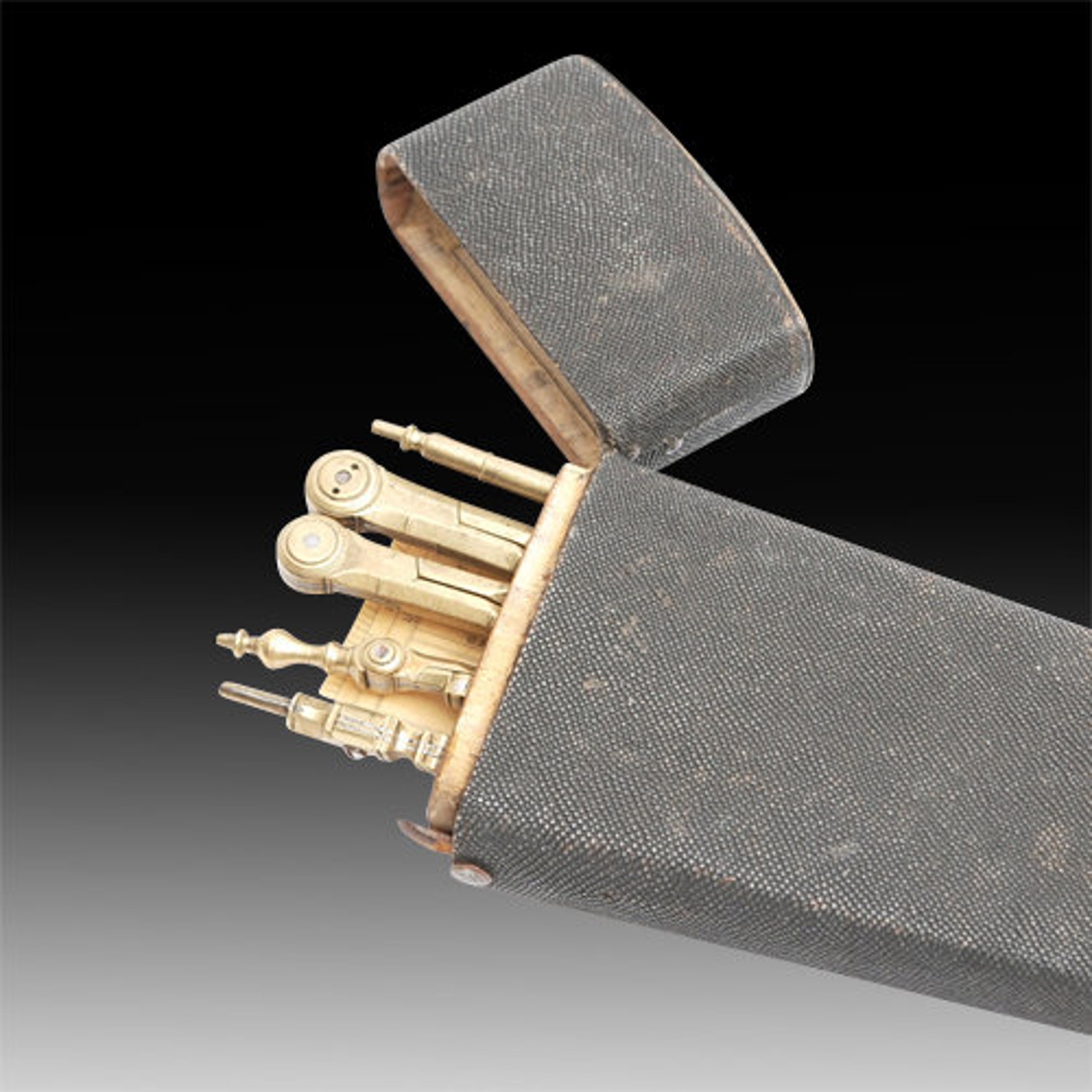 Drawing Instruments • Shagreen Case by W & S Jones Opticians With ...