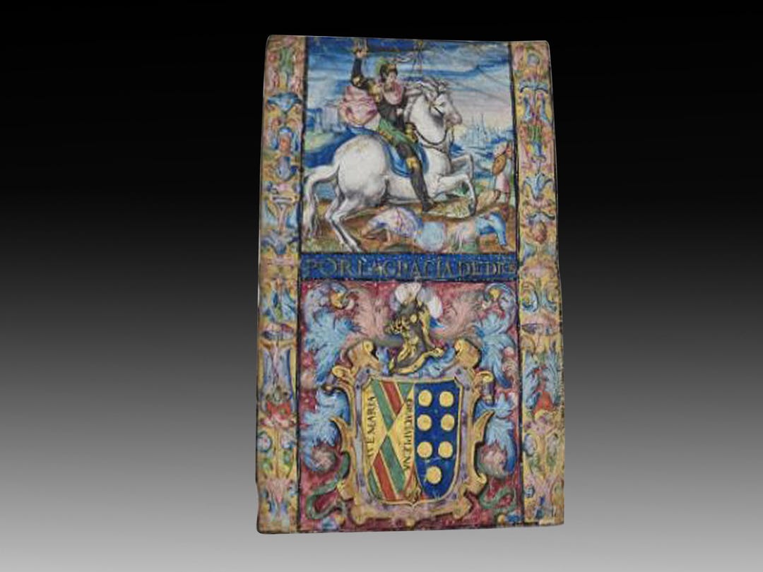 Beleuchtetes Blatt aus Pergamin, Philipp II von Spanien und Mary Tudor ...