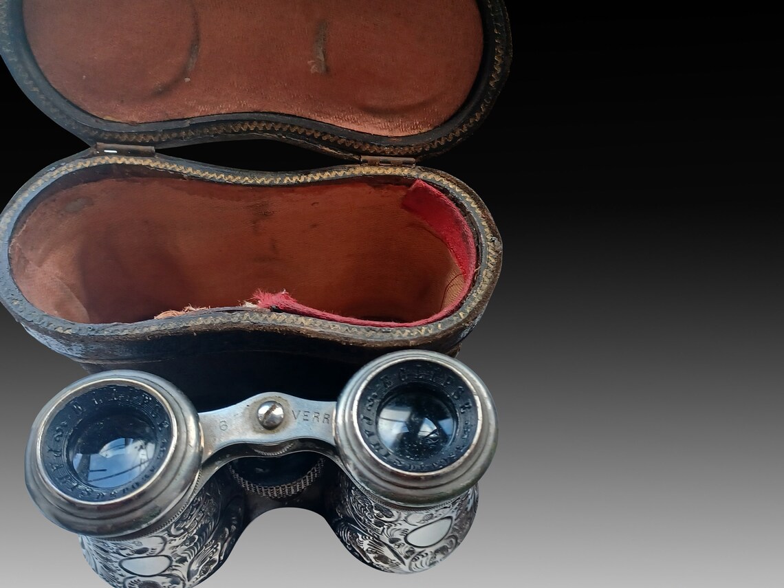 Opera Glasses Rare Antique Solid Silver Embossed Opera Viewing Glasses ...