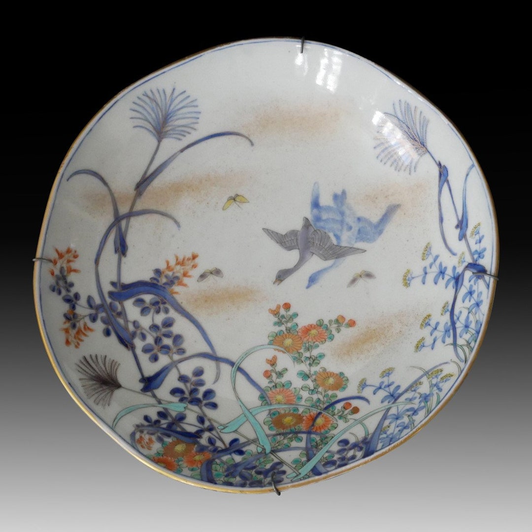 Vintage Fukugawa-nabeshima Porcelain Charger: Meiji Period Japanese ...