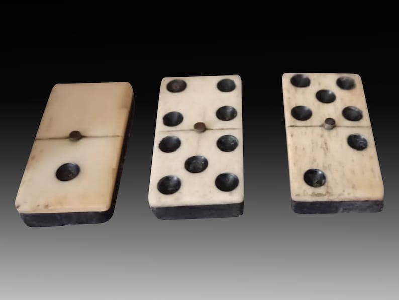 A Complete Victorian Dominoes Set in Original Dovetail Box, Circa 1890 ...