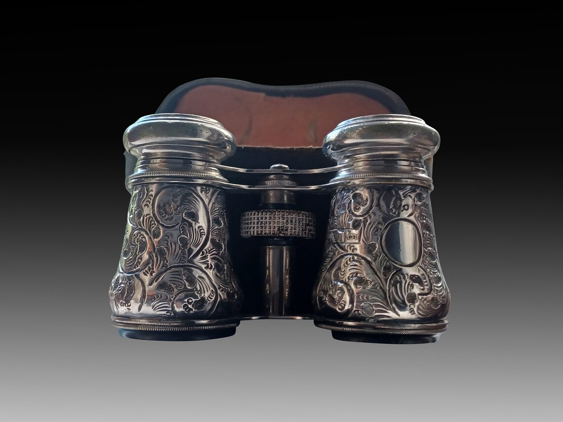 Opera Glasses Rare Antique Solid Silver Embossed Opera Viewing Glasses ...