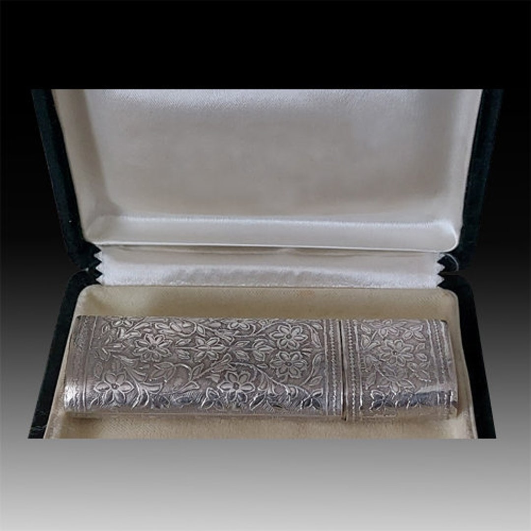 Antique Sterling Silver Case • Woman’s .800 Silver Etui Case With ...