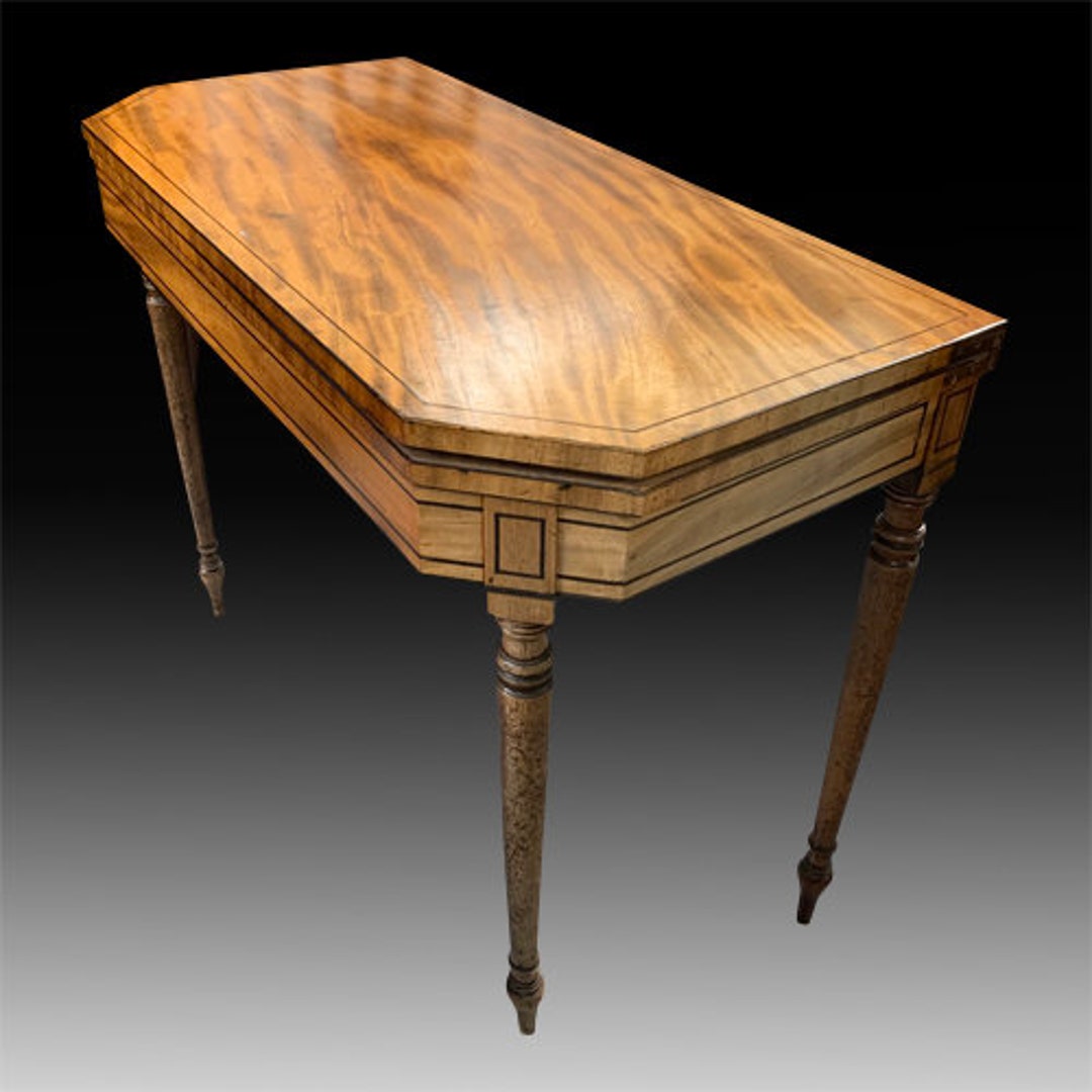 Antique Mahogany Fold-over Table: Victorian Regency Style, Circa 1820 ...