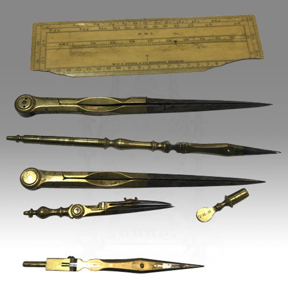 Drawing Instruments Shagreen Case by W & S Jones Opticians With Drawing ...