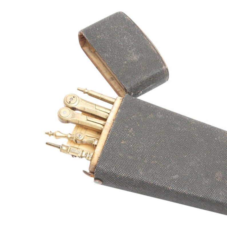 Drawing Instruments • Shagreen Case by W & S Jones Opticians With ...