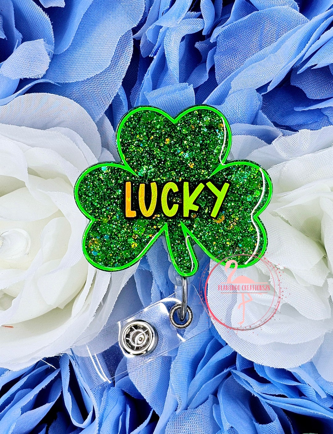 St Patrick Badge Reel, Lucky Badge Reel, Shamrock Badge Reel, St Patty ...