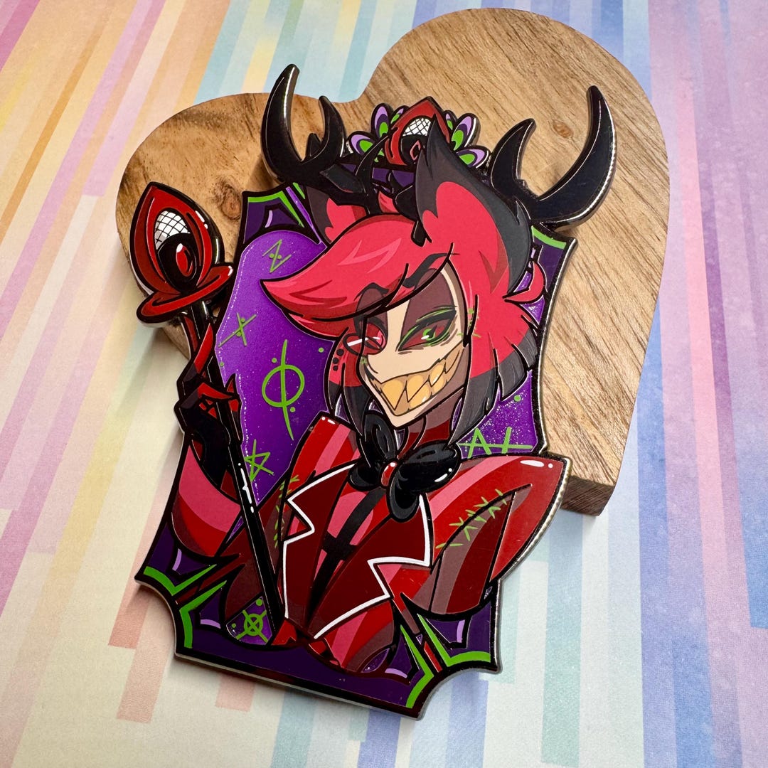 Hazbin Hotel Alastor - 4 Inch Hard Enamel Pin - Etsy