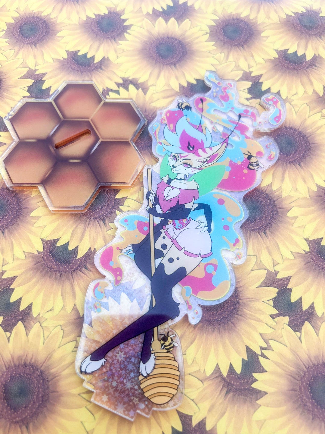 Helluva Boss Queen Bee 7 Inch Tall Standee Holo Star on - Etsy