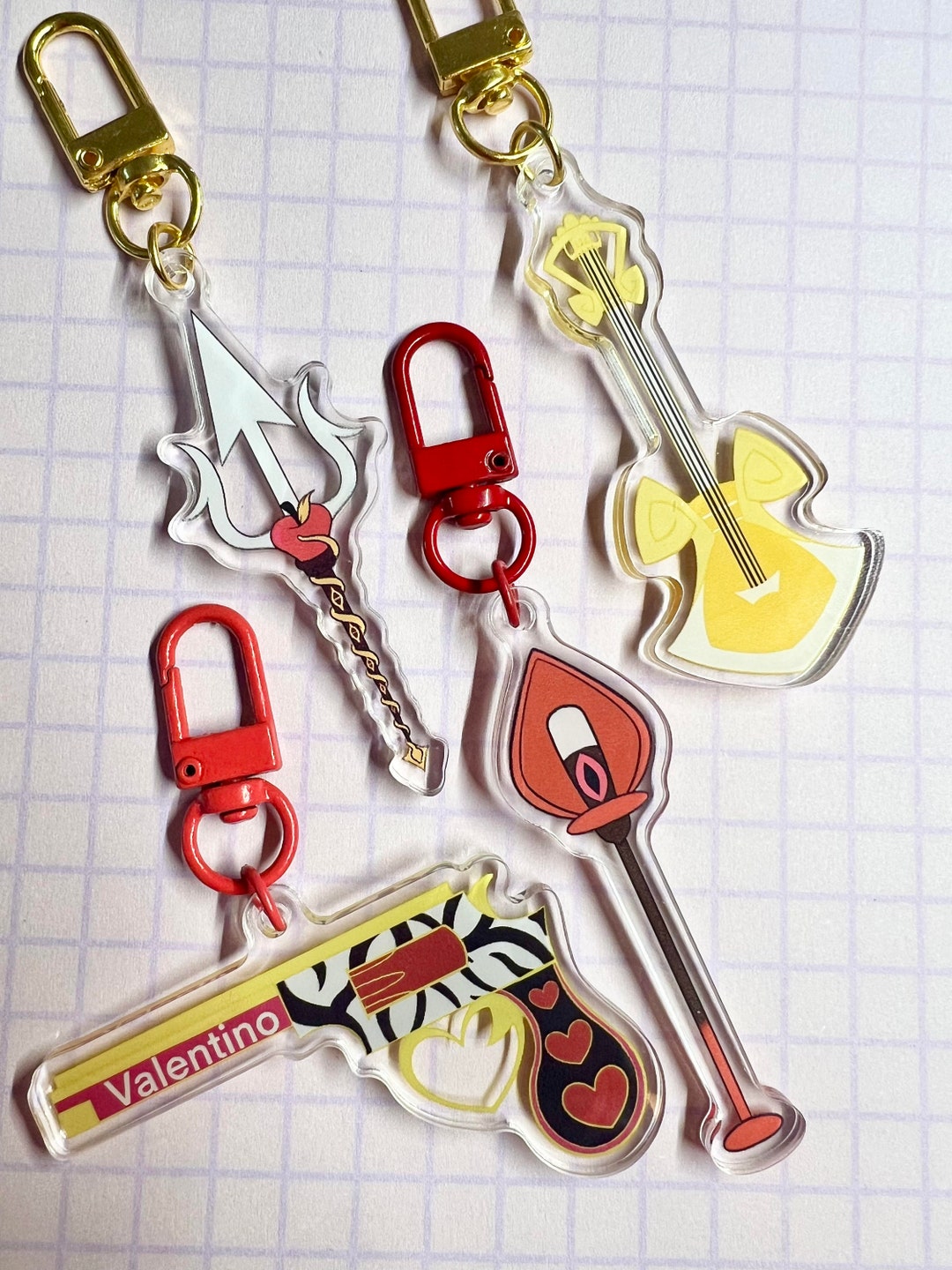 Hazbin Hotel Weapon Keychain B Grades - Etsy Australia