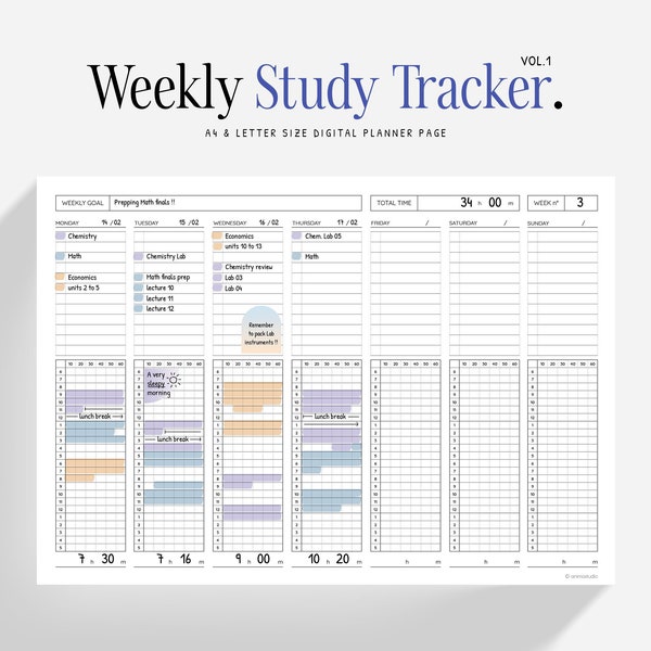 Study Planner - Etsy