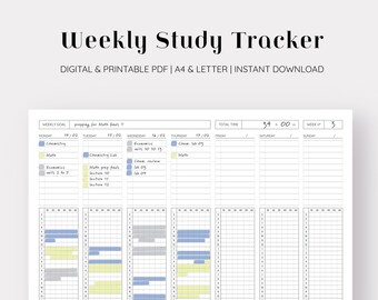 Study Planner Digital | Etsy