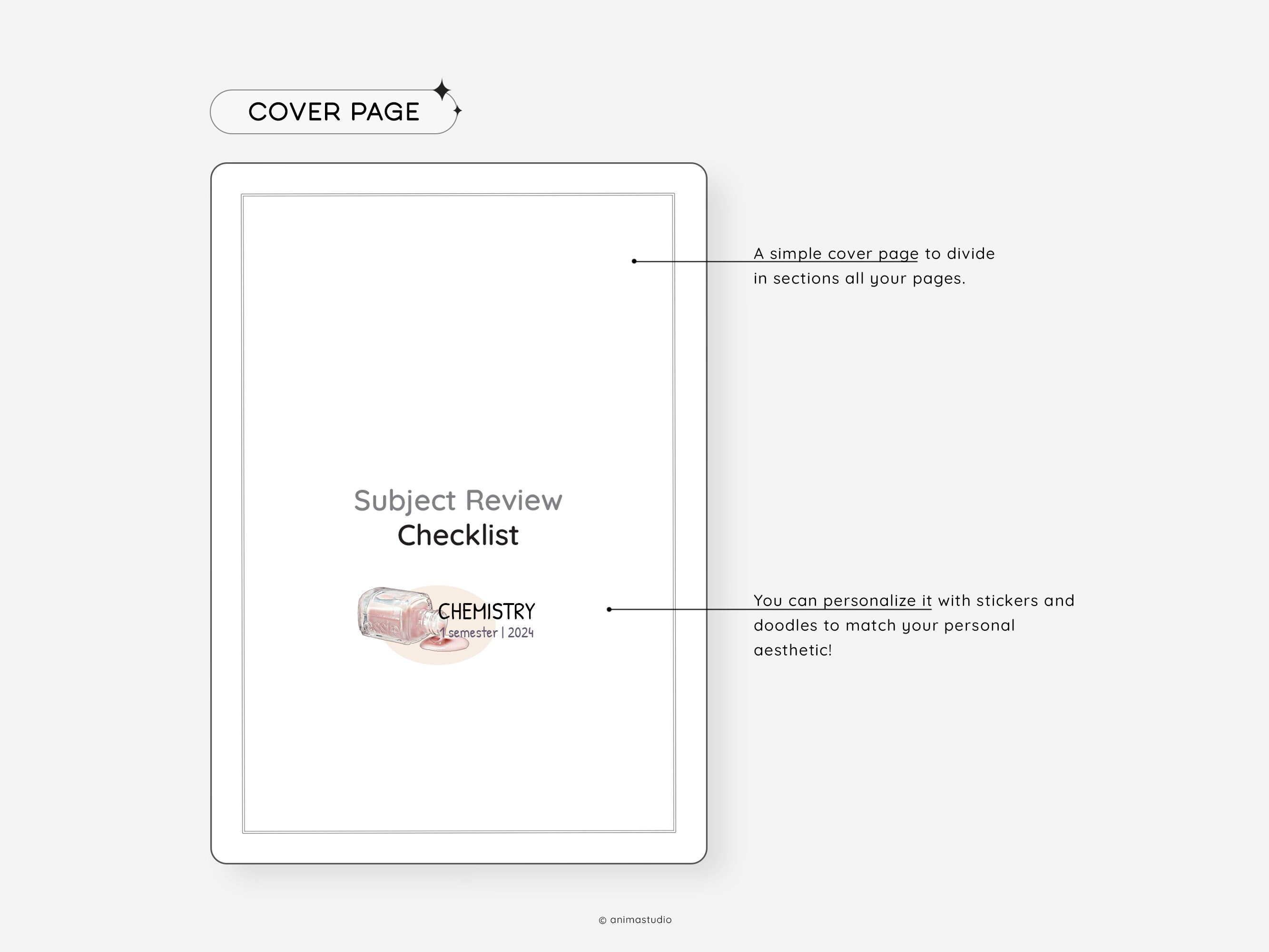 Subject Review Checklist Digital Printable Review Scheduler Planner for ...