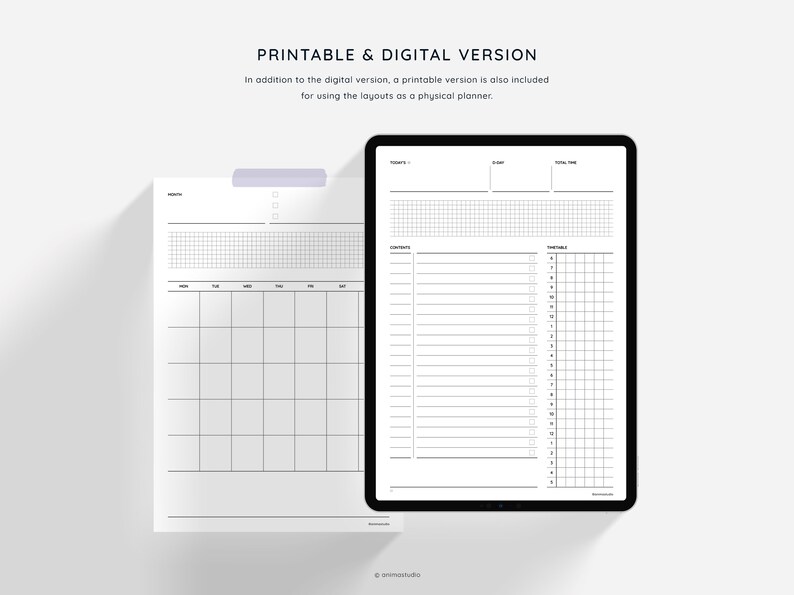 10 Minutes Hyperlinked Planner Digital Time Blocking Student Planner ...