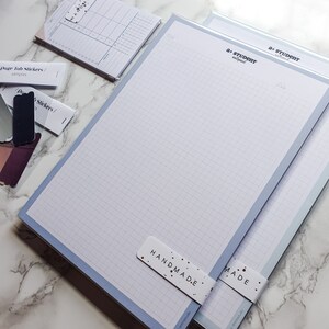 Grid Paper Notepad A4 B5 A5, Pastel Color Study Desk Planner Handmade ...