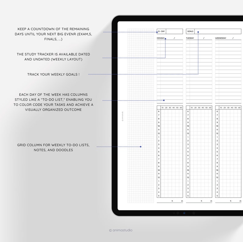 Printable Weekly Study Tracker 10 Minute Planner Dated - Etsy
