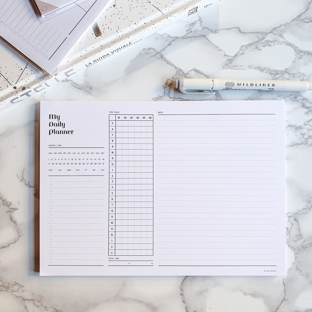 Daily Desk Planner 10 Minute Planner Time Blocking Scheduler - Etsy