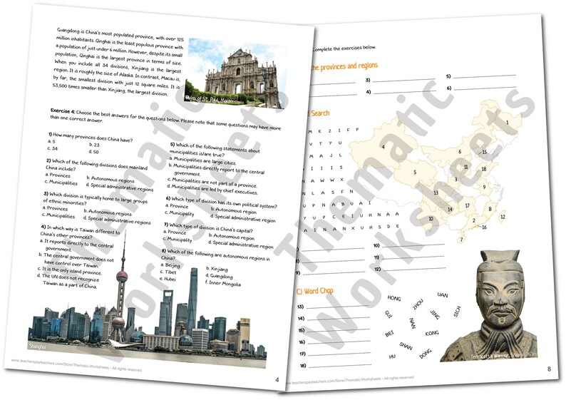 Geography of China - Etsy