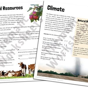 Five Regions of the United States bundle | Etsy