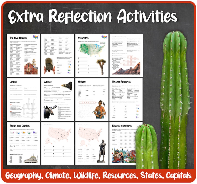 Five Regions of the United States (bundle) - Etsy