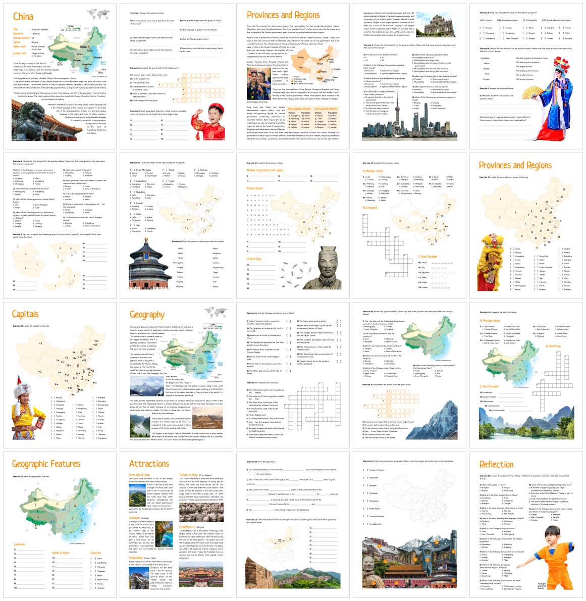 Geography of China - Etsy