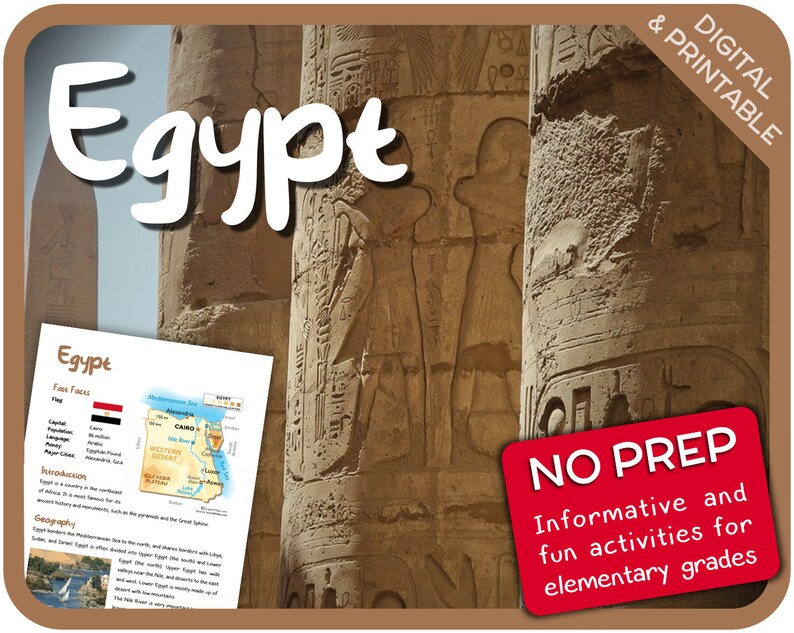 Egypt fun Stuff for Elementary Grades - Etsy
