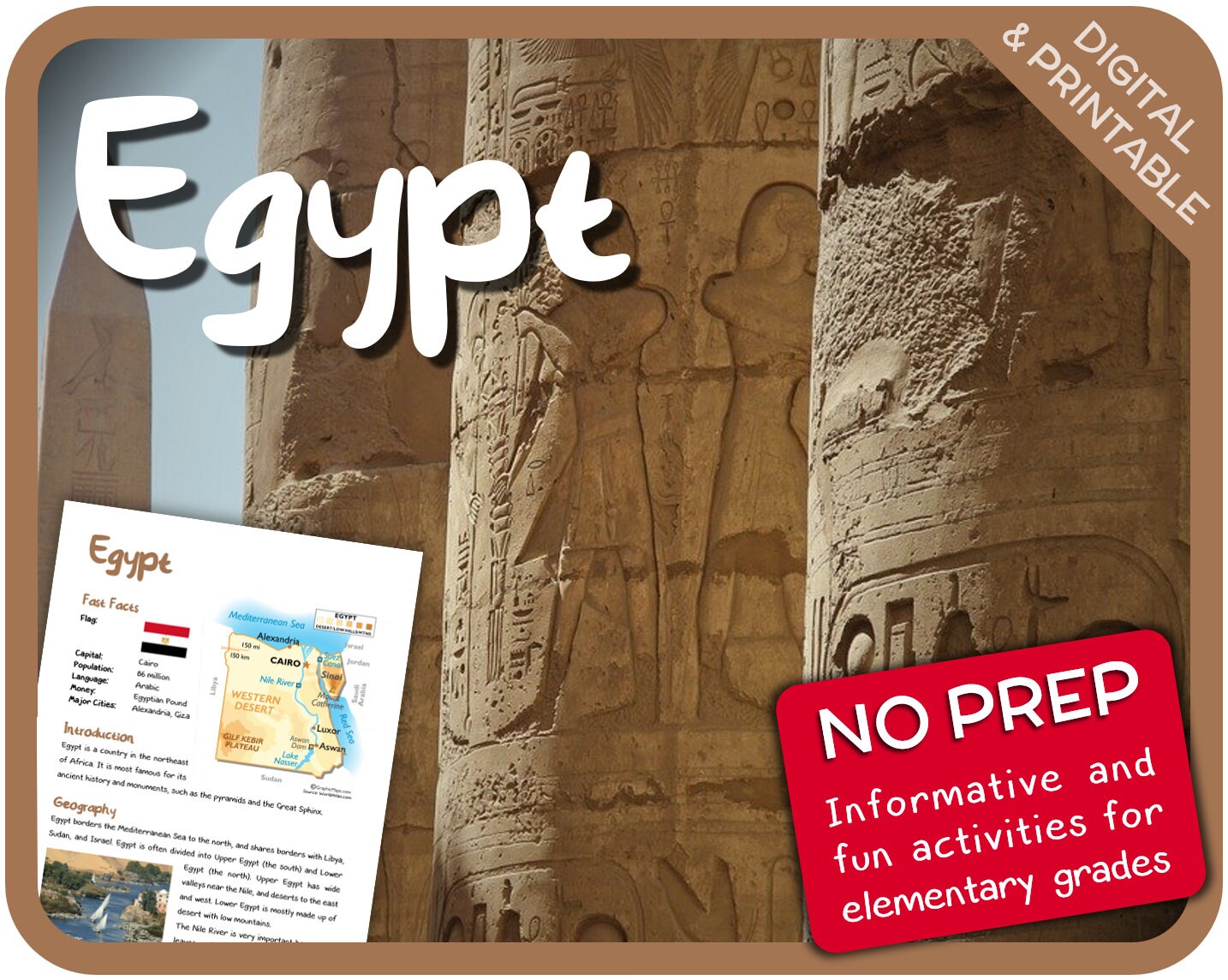Egypt fun Stuff for Elementary Grades - Etsy