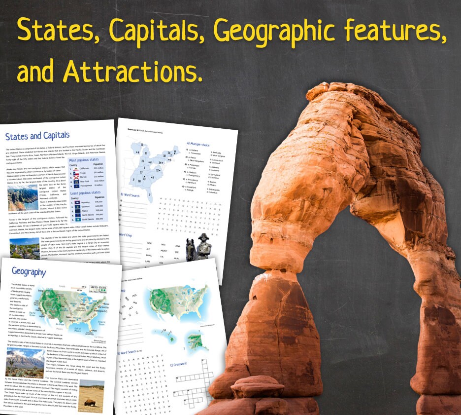 Geography of the United States - Etsy